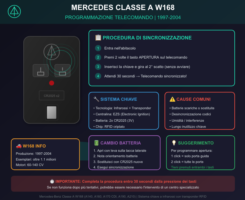 Come Programmare Telecomando Mercedes Classe A W168: Guida Completa